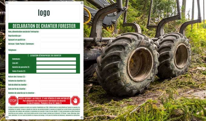 Panneaux Forestiers personnalisés AkyLux - Déclaration, Signalisation